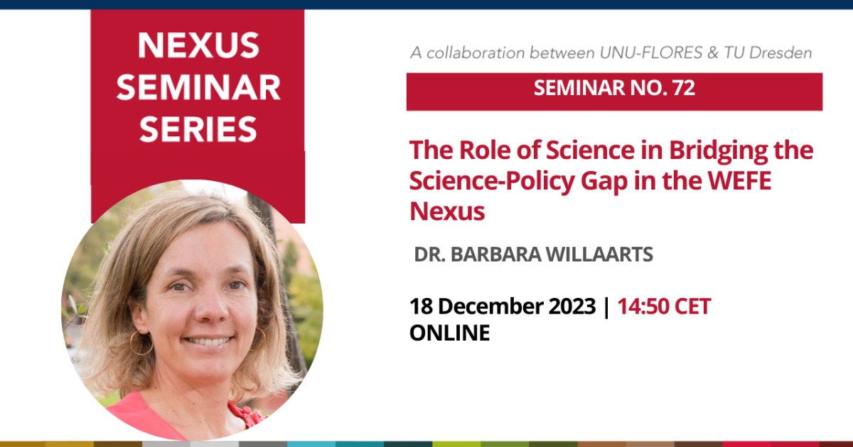 Nexus Seminar Series N.72 – The Role of Science in Bridging the Science ...